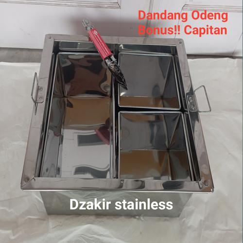Jual dandang odeng sekat 3 loyang/panci oden kotak stainless - Kab ...