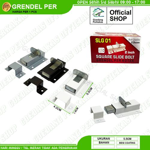 Jual Grendel Pintu Jendela Besi Coating 2 Inch Warna Slg / Kunci Pintu ...