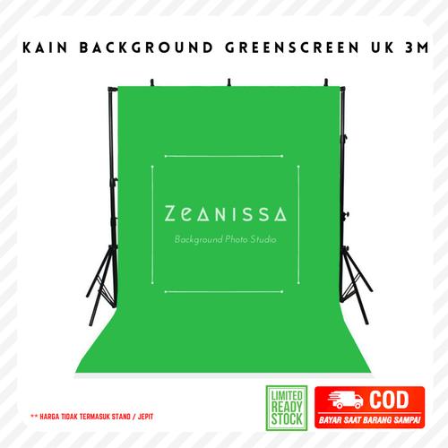 Jual Kain Background Backdrop Foto polos hijau greenscreen 3meter ...