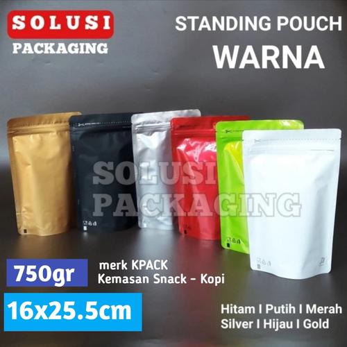 Jual STANDING POUCH WARNA 750Z 16x25 CM/PLASTIK KLIP BERDIRI KEMASAN ...