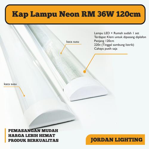 Jual Lampu Neon LED 36 Watt 36W 120cm Pengganti Kap TL/ Balok/ TKI/ TKO ...