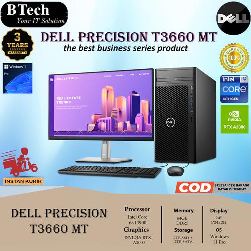 Jual Dell Precision T3660 MT Core i9-13900 64GB 2TB+2TB VGA W11PRO 3YR - Jakarta Pusat ...