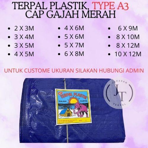 Jual JUAL TERMURAH TERPAL PLASTIK A3 BISA CUSTOME UKURAN TENDA TEROP ...