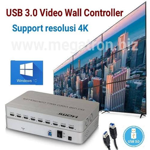 Jual USB 3.0 Video Wall Controller 9 HDMI Output - Support Resolusi 4K ...