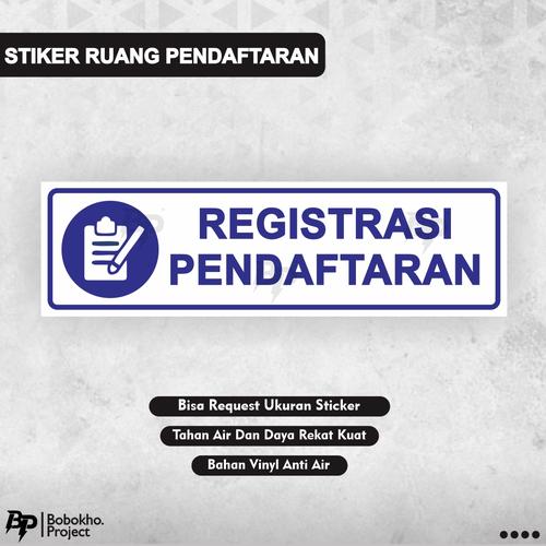 Jual Sticker Registrasi / Sticker Pendaftaran / Stiker ruang ...
