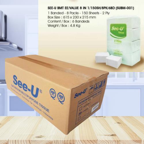 Jual Karton Tisu See-U POP-UP Tissue 2 Ply 8 In 1 [ 6 Banded/Karton ...