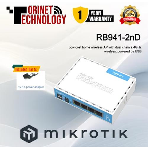Jual Mikrotik RB941-2nD Router HAP Lite - blue white - RB941-2ND-TC ...