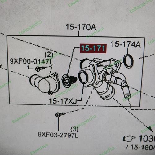 Jual Mazda Genuine Parts Thermostat Mazda CX9 TB 3.800cc - Jakarta ...