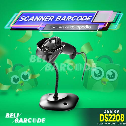 Jual Zebra DS2208 Scanner Barcode Scan 2D Imager Laser Serial RS232 DS ...