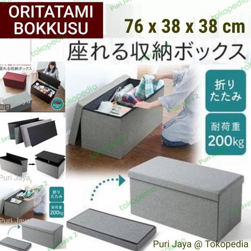 Jual ORITATAMI Bench Storage Box Sofa Kotak Penyimpanan Foldable Stool ...