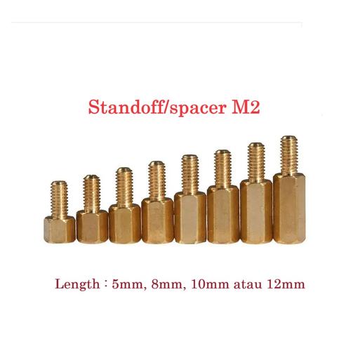 Jual Spacer standoff pcb metal M2 M2*5+6 M2*8+6 M2*10+6 M2*12+10 5mm ...
