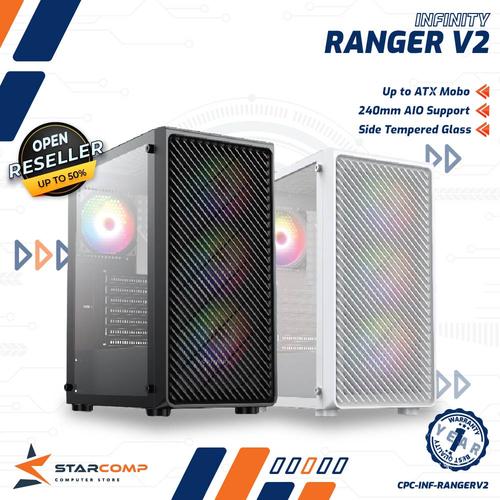 Jual INFINITY RANGER V2 Gaming Case Tempered Glass Middle Tower - Putih ...