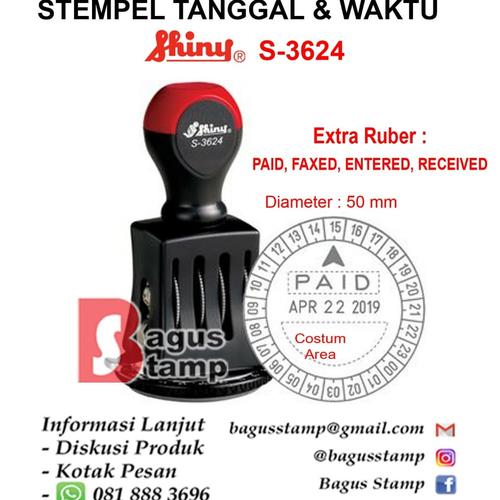 Jual Stempel Shiny S-3624 U 24 / Stempel Jam / Tanggal / Date Custom ...