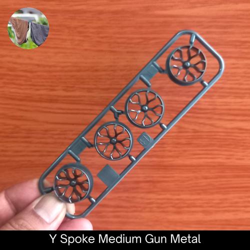 Jual Velg Medium Y Spoke Gun Metal Pelek Med Loose Part Tamiya Original ...
