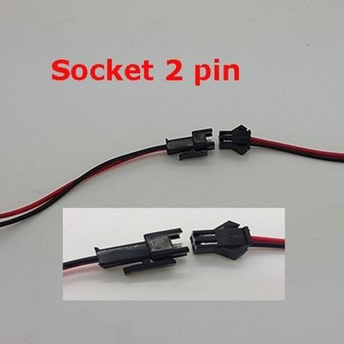 Jual Soket kabel 2 pin male + female socket 2pin konektor conector - 2 ...