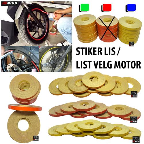 Jual Sticker lis velg motor mobil 0,5cm/Lis Velg List pelek cutting 5 ...