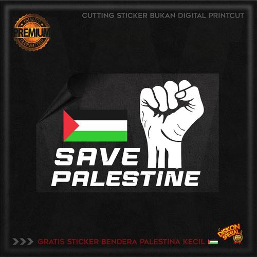 Jual Cutting Sticker Palestine Stiker Bendera Palestina - Putih, 12 cm ...