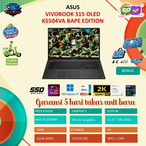 Promo ASUS Vivobook S15 OLED K5504va I5 13500H RAM 16GB 512GB W11+OHS ...