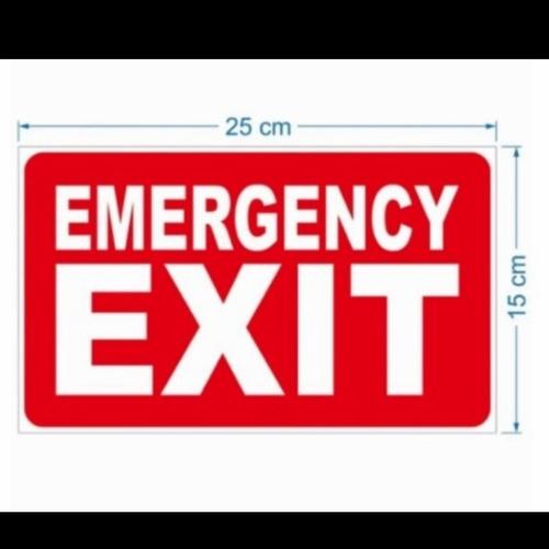 Jual stiker rambu 25x15cm EMERGENCY EXIT sign rambu k3 - Kab. Bekasi ...