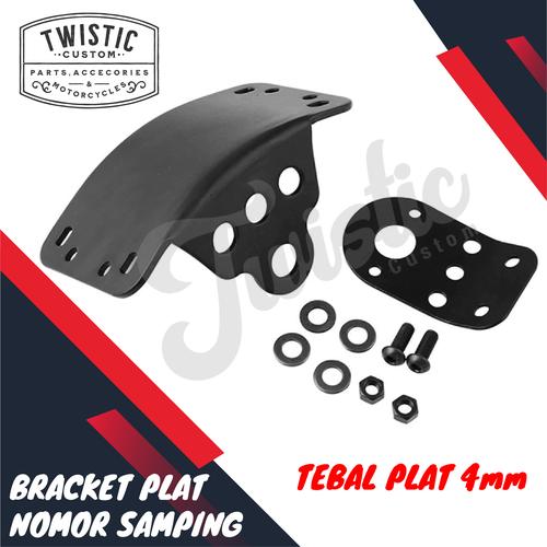 Jual Bracket Breket Dudukan Plat Nopol Samping Motor Custom Universal ...