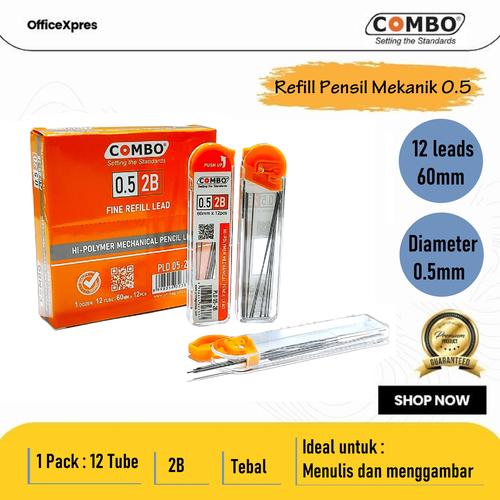 Jual Refill Pensil Mekanik 0.5 (2B) / Isi Pensil / Mechanical Pencil ...