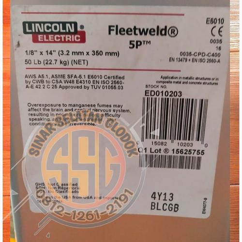 Jual Welding Electrode LINCOLN USA Fleetweld 5P E6010 3.2 x 350mm x 50 ...