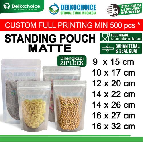 Jual Standing Pouch MATTE ZIPLOCK Plastik Klip Kemasan Makanan ...