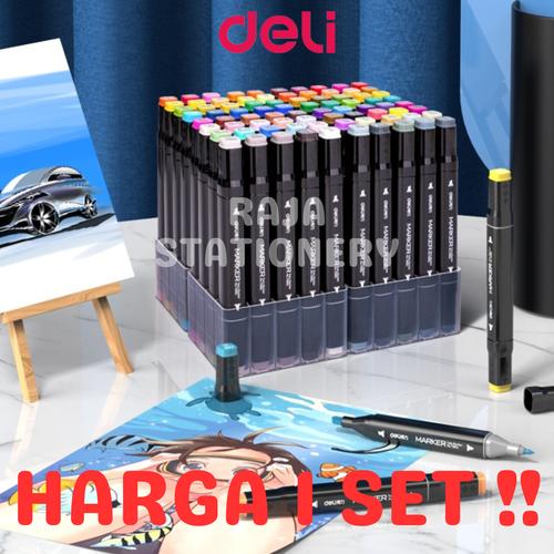 Promo Deli Sketch Colour Marker DUAL TIP / Spidol Warna Warni Deli ...
