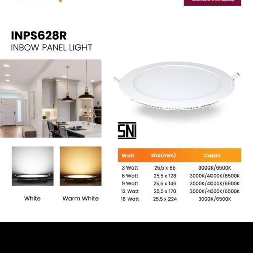 Jual downlight panel inbow InLite INPS628R 6w plafon 6 watt inps 628r ...