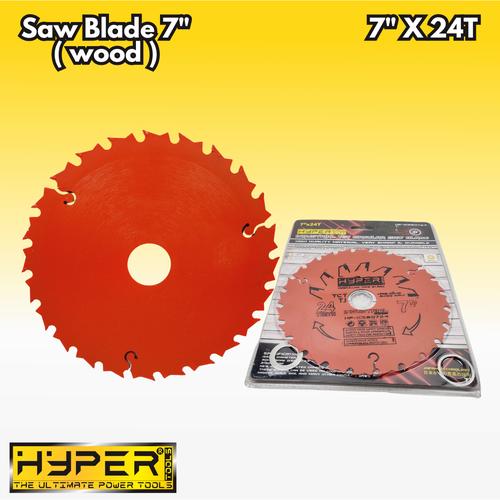 Jual HYPER Mata Gergaji kayu Saw Blade 7 inch WOOD - 7 inch X 24T ...