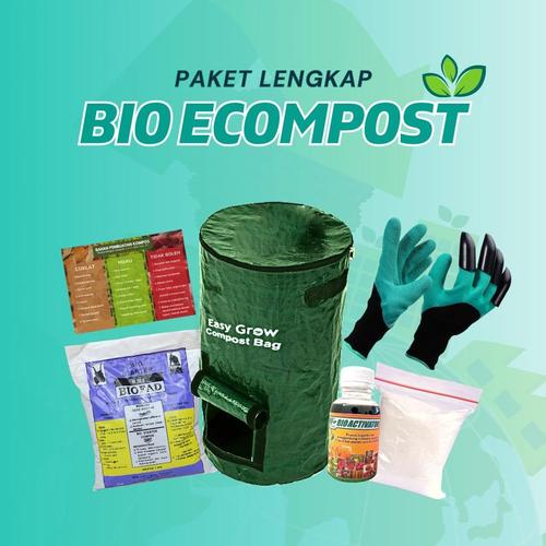 Jual Bio Ecompost Paket Komposter Lengkap Compost Bag 80 Liter Easy ...