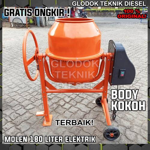 Jual Mesin Pengaduk Semen Molen Concrete Mixer 180 Liter Listrik Elektrik - Kota Tangerang ...