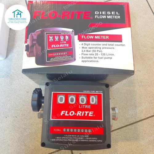 Jual Flow meter solar 3/4 Inch 4 digit Flo Rite meter OIL / minyak ...