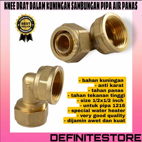 Promo Knee Drat Dalam Luar 1/2 Inch KDD Female Male Elbow KDL Keni Sambungan Pipa Air Panas ...