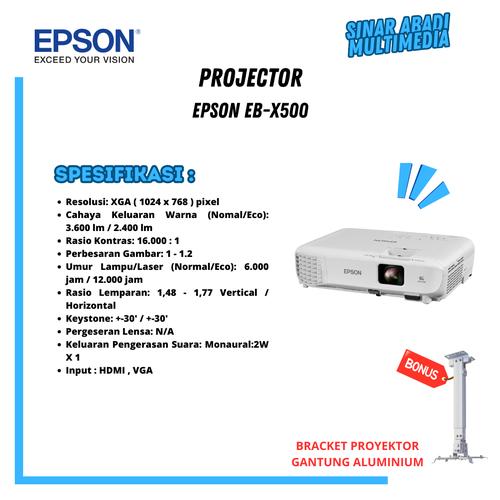 Jual Projector Epson EB x500 XGA 3lcd - Kab. Sleman - SINAR ABADI ...