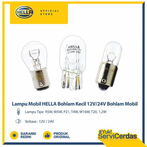 Promo Lampu Mobil HELLA Bohlam Kecil 12V/24V Bohlam Mobil - R5W 24V 5W ...