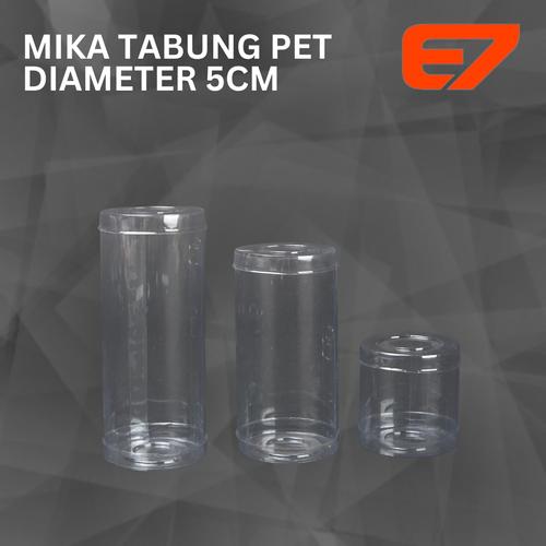 Jual Mika Tabung PET Kaleng Toples Mika Diameter 5cm - D5cmxT5cm ...
