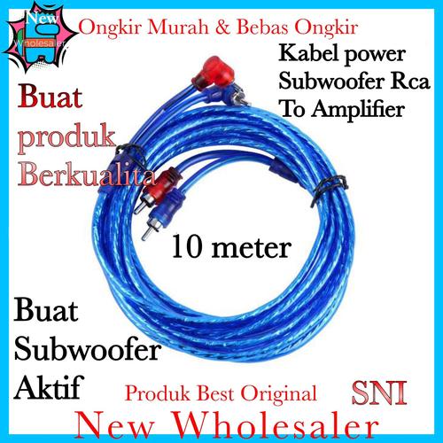 Jual Kabel Audio Subwoofer Aktif Rca Dua stereo Set Original ...