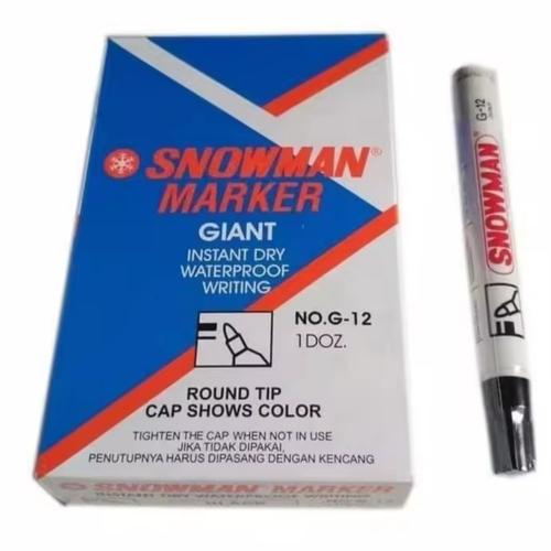 Jual (LUSIN) Spidol / Marker Permanent/Spidol Permanent Snowman G-12 ...