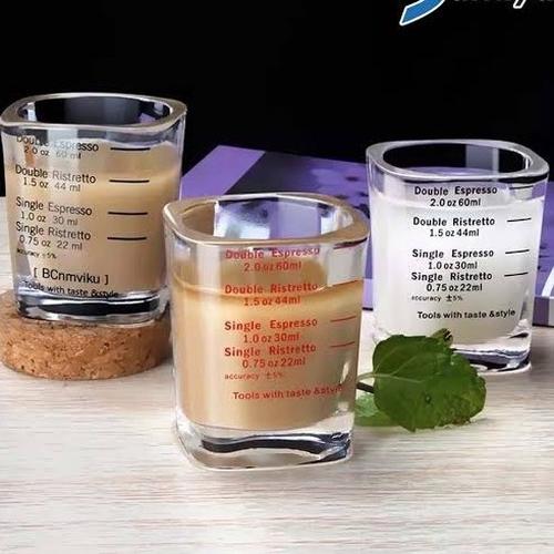 Jual Gelas Kecil Sloki Ukur Takar Kotak Shot Shooter Espresso Kaca 60ML ...