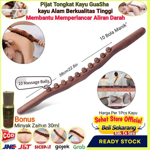 Promo Tongkat Terapi Punggung Alat Pijat Stick Refleksi Badan Kayu Gua ...