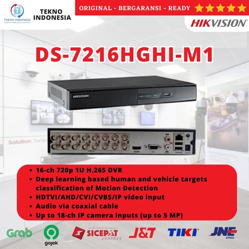 Jual Hikvision DS-7216HGHI-M1 16Ch 720p 1U H.265 DVR 16Channel 2 Slot ...