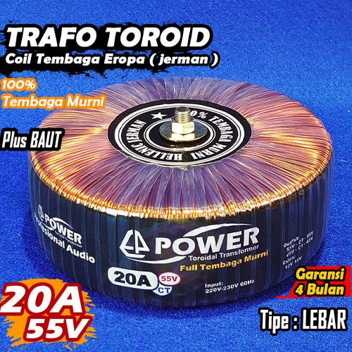 Jual Trafo Toroid 20A 55v CT - 45v CT Full Tembaga Murni Jerman Tipe Lebar - Plus Baut - Kab ...