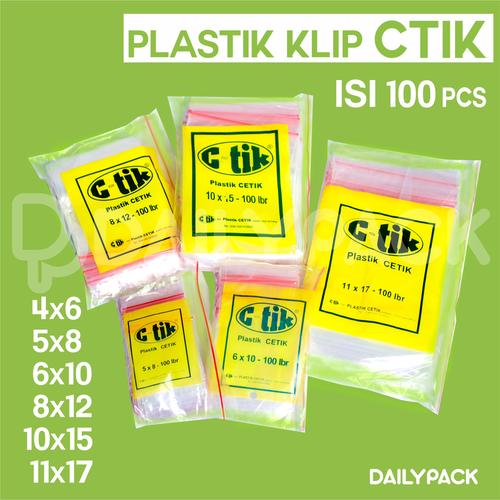 Jual Plastik Klip CTIK Ziplock Bening C-TIK Cetik Segel Zipper Zip Lock ...