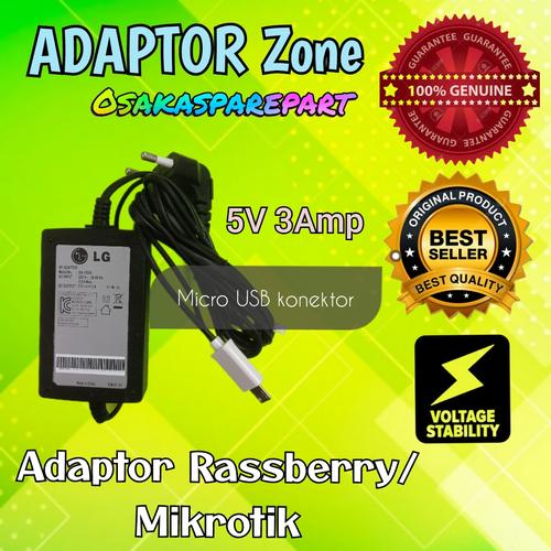 Jual Adaptor Rassberry Arduino Mikrotik 5V 3A konektor mikro USB - Kota ...