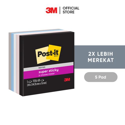 Jual 3M Post-it Super Sticky Notes Simply Serene, 654-5SSNE - Kab ...