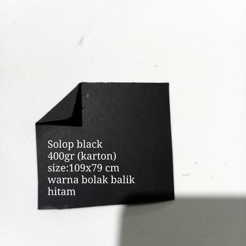 Jual KARTON HITAM POLOS 400GR/ KARTON HITAM BOLAK BALIK/ BLACK CARD ...