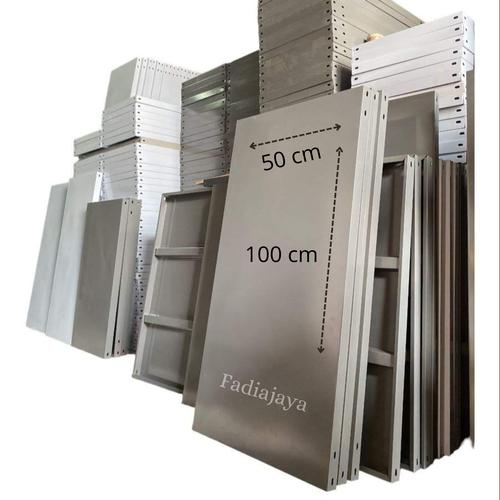 Promo Ambalan Rak Besi Siku Lubang 100 x 50 cm - Abu-abu, 80 x 50 cm ...