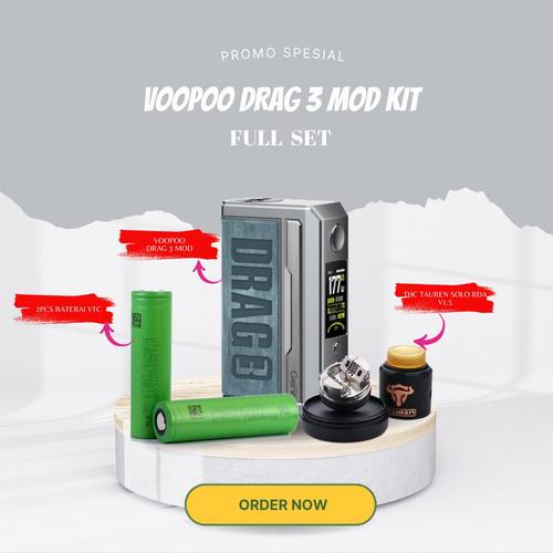 Jual Voopoo DRAG 3 177W Dual Mod Kit Original Full set siap pakai ...