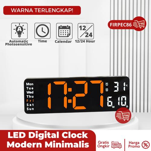 Promo Jam Dinding Digital LED Layar Besar dan Remote Control Dekorasi ...